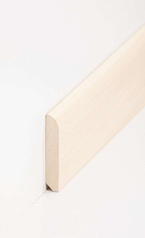 Massivholz-Sockelleiste Abachi 10 x 58 mm, abgerundet | Fußleisten ...